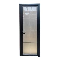 China Electrophoresis Aluminum Bathroom Doors Casement With Stainless Steel Mesh for sale