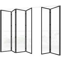 China Anodized White Aluminium Bifold Doors , Two Side Open Door Hollow Glazed for sale