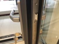 China Anodized White Aluminium Bifold Doors , Two Side Open Door Hollow Glazed for sale