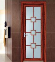 China Hollow Glass Aluminum Bathroom Doors , Fluorocarbon Aluminium Door For Washroom for sale