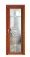 China Hollow Glass Aluminum Bathroom Doors , Fluorocarbon Aluminium Door For Washroom for sale