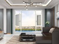 China Frosted Glass Aluminium Framed Windows , Atomic White French Casement Windows for sale