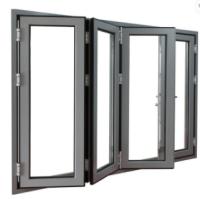 China Residential aluminium white bifold doors Low E Glazed Soundproof for sale