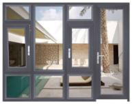 China Casement Aluminium Tilt And Turn Windows Horizontal Champagne Color Anodising for sale