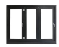 China SandBlasted Aluminum Folding Windows , Toughened Glazed Bifold Glass Windows for sale