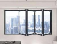 China Tempered Glass Aluminum Folding Windows , Horizontal Bifold Windows for sale