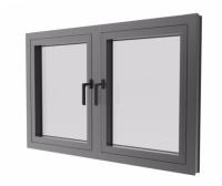 China OEM Aluminium Frame Fixed Glass Window , Double Opening Casement Window With Grill for sale