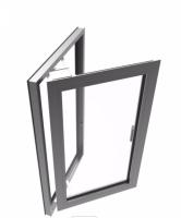 China OEM Aluminium Frame Fixed Glass Window , Double Opening Casement Window With Grill for sale