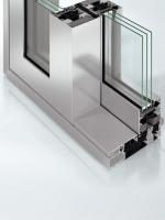 China Accordion Aluminium Folding Window Corner Folding Tinted Glass for sale