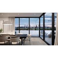 China OEM Aluminum Frame Sliding Glass Doors  Anodized Panoramic Bronze For Patio for sale