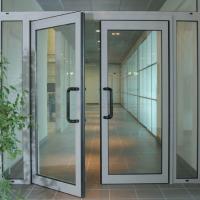 China Apartment Aluminum Double Swing Door , Frosted Glass Swing Door Electrophoresis for sale