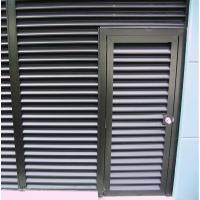 China Ultra Silver Aluminium Louver Doors Tempered Glass Anodized Finish for sale