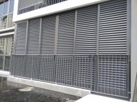 China Fireproof Aluminium Louver Doors , Frosted Glass Balcony Screen Door for sale