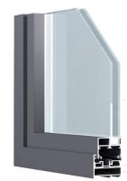 China 1.5-2.0mm Narrow Edge Aluminum Folding Windows Two Track Clear Tempered Glazed for sale