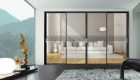 China 1.5-2.0mm Narrow Edge Aluminum Folding Windows Two Track Clear Tempered Glazed for sale