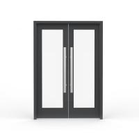China Reflective Double Glass Aluminium Swing Door Aluminium Spring Doors for Hotel Lobby for sale