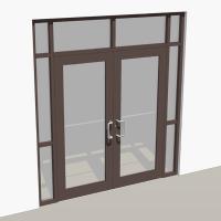 China Reflective Double Glass Aluminium Swing Door Aluminium Spring Doors for Hotel Lobby for sale