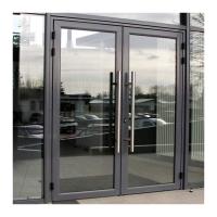 China Reflective Double Glass Aluminium Swing Door Aluminium Spring Doors for Hotel Lobby for sale