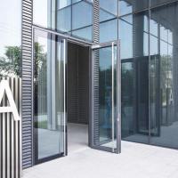 China Reflective Double Glass Aluminium Swing Door Aluminium Spring Doors for Hotel Lobby for sale