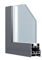China Narrow Side Aluminum Casement French Doors Black Anodized 1.5mm Thickness for sale