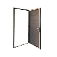 China Soundproof Fiberglass Louvered Doors , Grey Aluminium Door With Louvers for sale