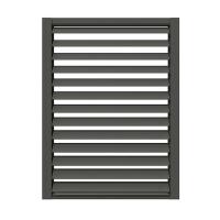 China Soundproof Fiberglass Louvered Doors , Grey Aluminium Door With Louvers for sale