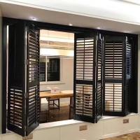 China Soundproof Fiberglass Louvered Doors , Grey Aluminium Door With Louvers for sale