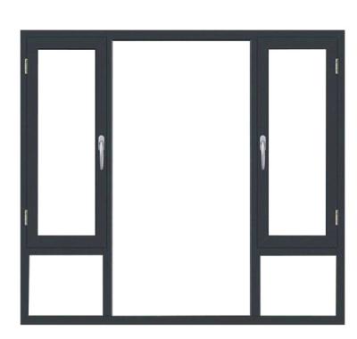 China Powder Coating Aluminium Swing Window 2.3mm-2.5mm Profile Thickness for sale