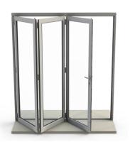 China KLUK Aluminium Bifold Doors Laminated Glass Wood Grain For Patio for sale