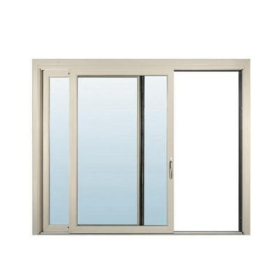 China OEM White Aluminium Sliding Windows Horizontal Hidden Fan Structure for sale