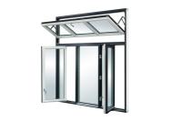 China ODM Aluminium Swing Window Matt Black With Fiberglass Flyscreen for sale