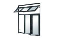 China ODM Aluminium Swing Window Matt Black With Fiberglass Flyscreen for sale