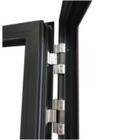 China Golden Oak Aluminium Timber Casement Doors And Windows Tempered Glazed for sale