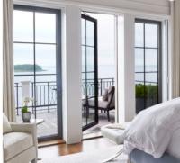 China Barrier Free Threshold Aluminum Swing Doors Front Entry ISO9001 For Balcony for sale