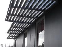 China Energy Efficient Extruded Aluminum Sun Shade Louvers Mill Finish Tinted Glass for sale