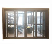 China Residential 4 Panel Aluminum Sliding Door Anodised Low E Glazed 2.0mm Thickness for sale