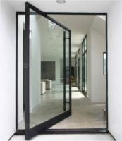 China Classic Aluminum Frosted Glass Pivot Doors Mill Finish Soundproof for sale