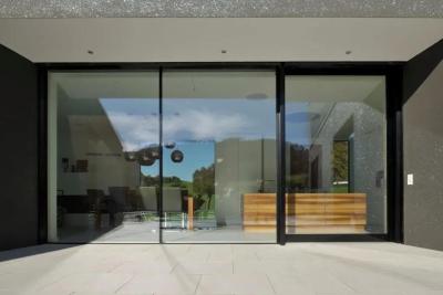 China Villa External Aluminium Sliding Door , Glass Sliding Door With Aluminum Frame for sale