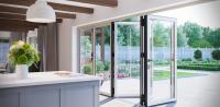 China High Light Transmission aluminum bifold patio doors Wide Open For Luxury Villas for sale
