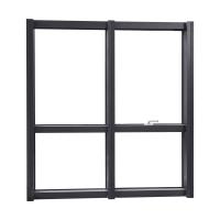 China Open Frame Aluminium Curtain Wall, Curtain Glass Window Anodizing Black Frame for sale