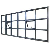China Open Frame Aluminium Curtain Wall, Curtain Glass Window Anodizing Black Frame for sale