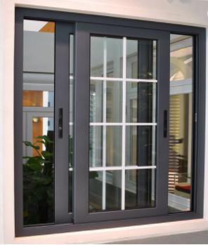 China 4 Track Aluminium Sliding Windows , Horizontal Sliding Sash Windows for sale