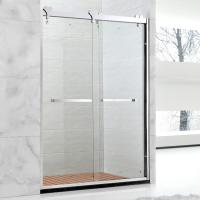 China Collision Avoidance Design Aluminum Bathroom Doors Frosted Glass ISO9001 for sale