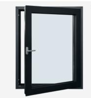 China Triple Glazed Tilt And Turn Windows Black Aluminium Framed Impact Glass for sale