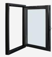 China Triple Glazed Tilt And Turn Windows Black Aluminium Framed Impact Glass for sale