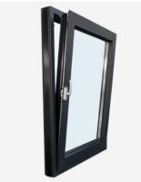China Triple Glazed Tilt And Turn Windows Black Aluminium Framed Impact Glass for sale