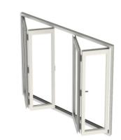 China Watertight Insulated Aluminium Sliding Folding Windows , Internal Bifold Windows for sale
