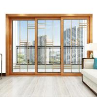 China Thermal Break Aluminum Sliding Doors , Three Track Sliding Doors With Aluminum Frame for sale