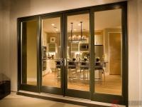 China Golden Surface Aluminum Sliding Doors , Large Aluminium Sliding Doors ISO14001 for sale