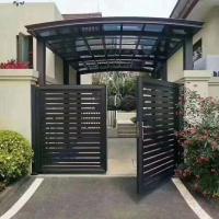 China Modern Aluminium Louver Doors Retractable Sliding Anodized With Automatic System for sale